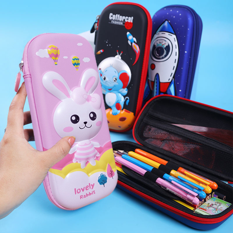 New Primary School Stationery Box 3D Cartoon Pencil Case Eva Hard Shell ...