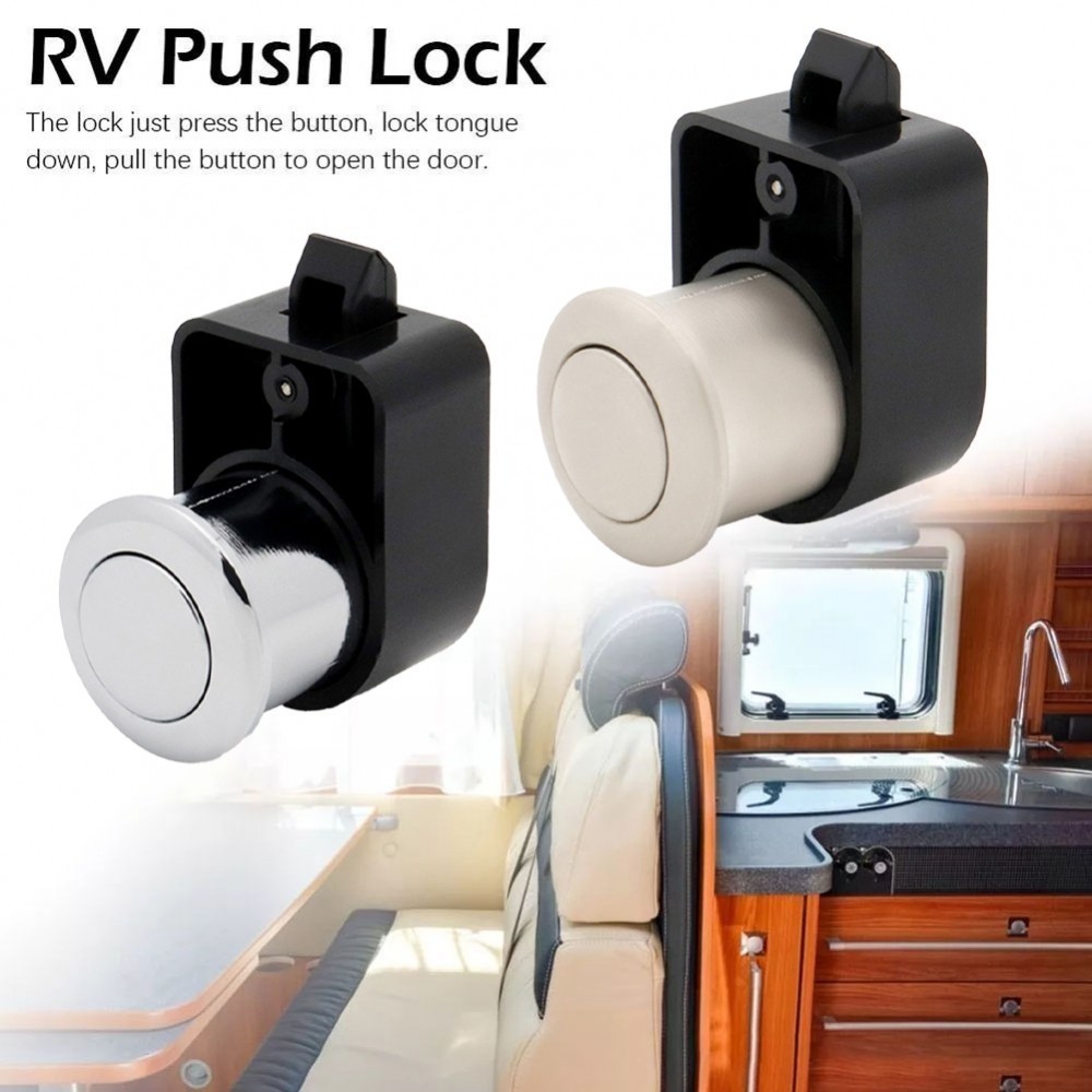 Push Button Lock ABS Base Plastic Materials Reliable Lock For Motorhome ...