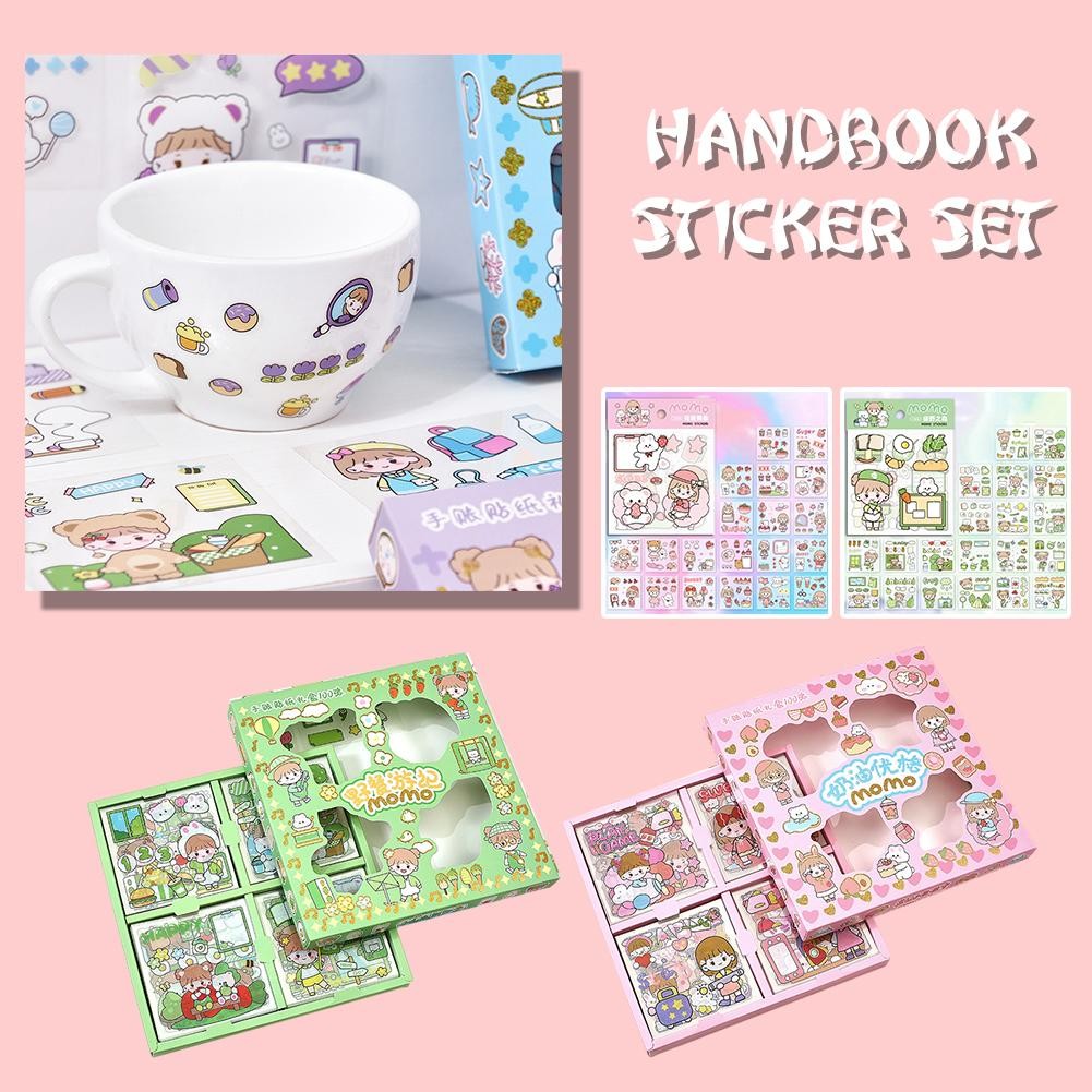 New Products Handbook Sticker Gift Box Spree Cute Girl Stickers ...
