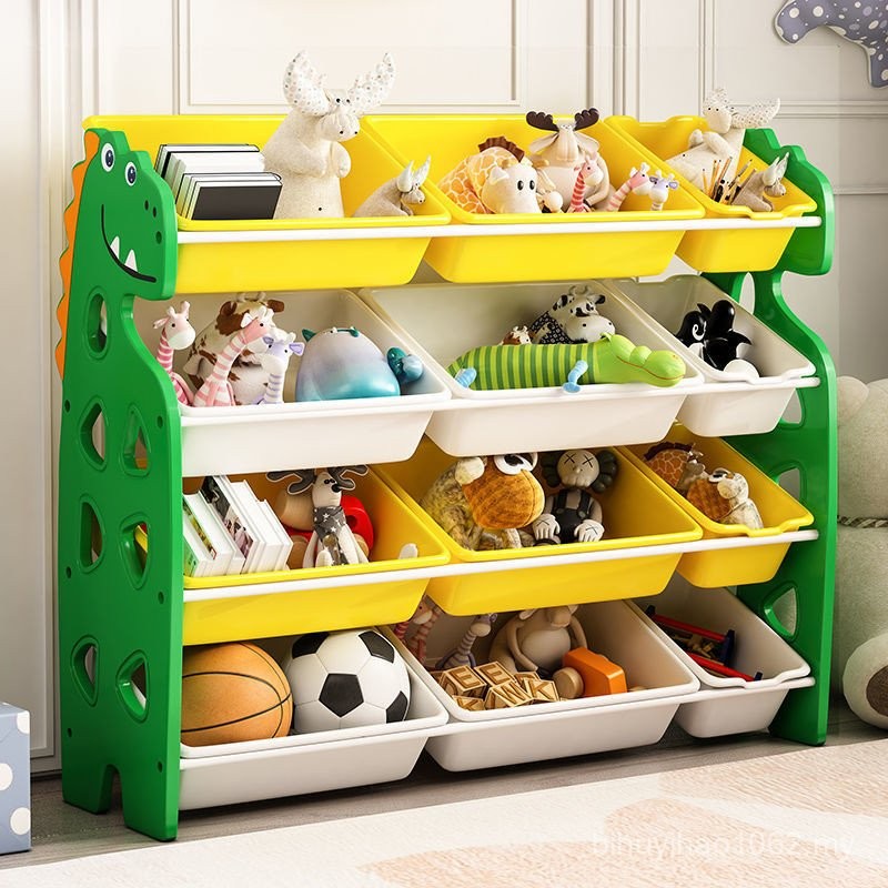Children's Toy Storage Rack Baby Bookshelf Cartoon Toy Shelf Baby Shelf ...