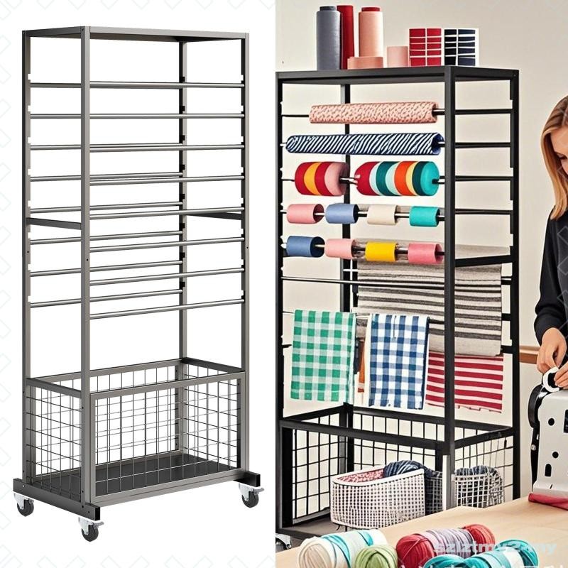 [SzlztmyeeMY] Ribbon Rack Satin Organizer Stand Ribbons Roll Display ...