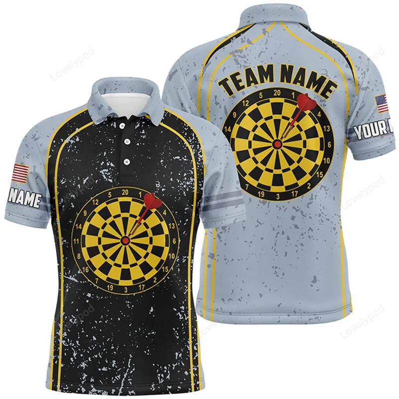 Cool Darts 3D Print Polo Shirt DIY Custom Name Personality Design Team ...