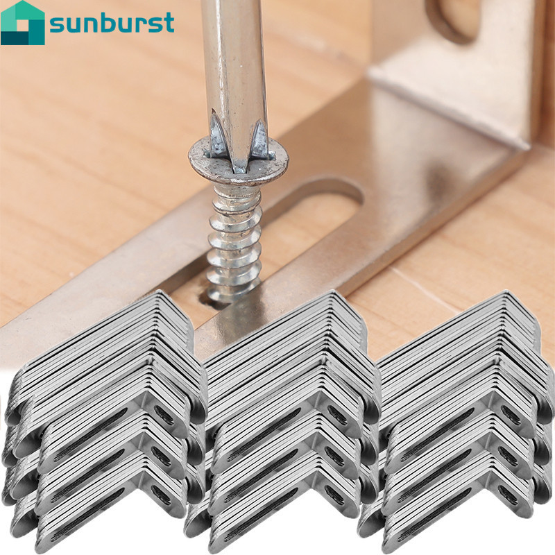 10/40Pcs Stainless Steel 90 Degree Angle Bracket - Triangular Support ...