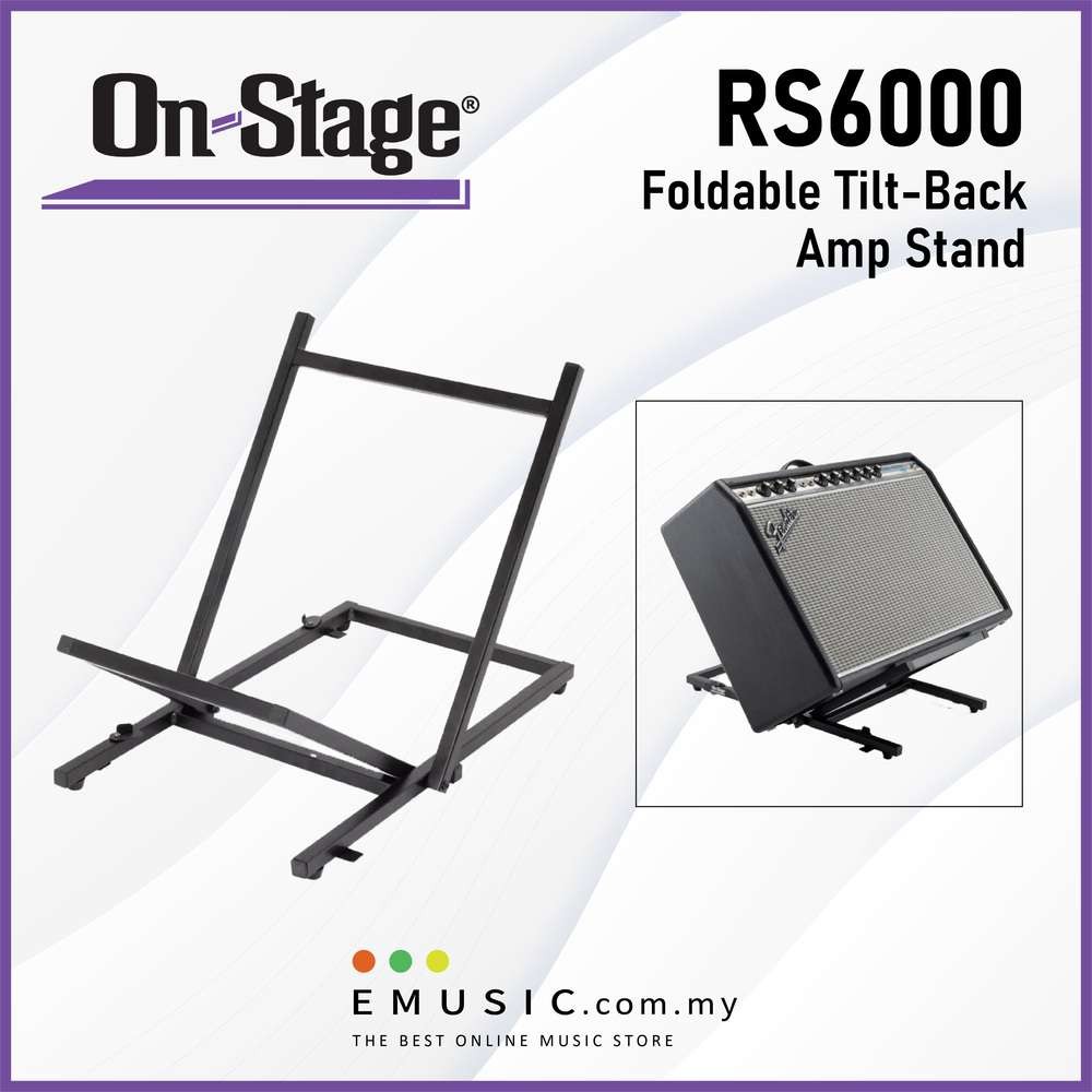 On Stage RS6000 Folding Tiltback Amplifier Stand (For Medium to Large ...