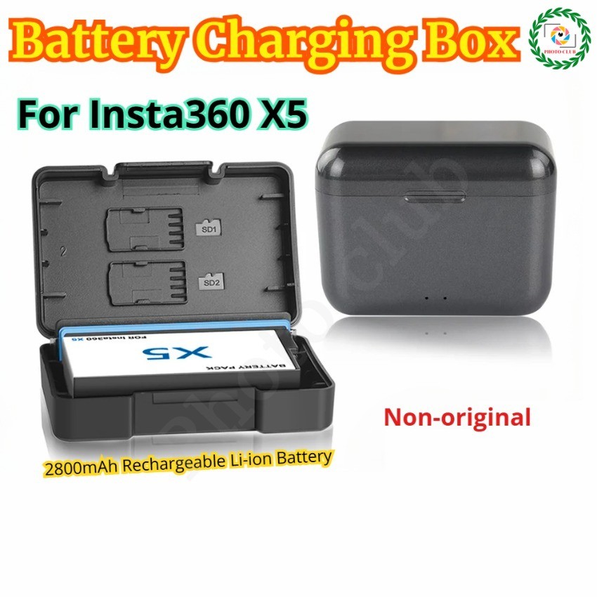 Battery Charging Box For Insta360 X5 Battery Case Battery Cover For ...