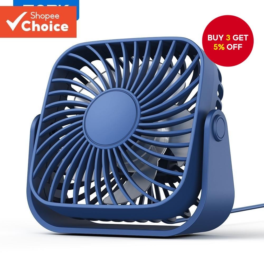 TOPK Portable Desk Fan [USB power] Rechargeable Small Mini Electric ...