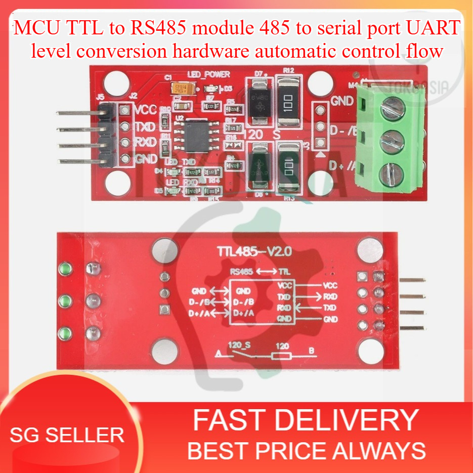 MCU TTL to RS485 module 485 to serial port UART level conversion ...