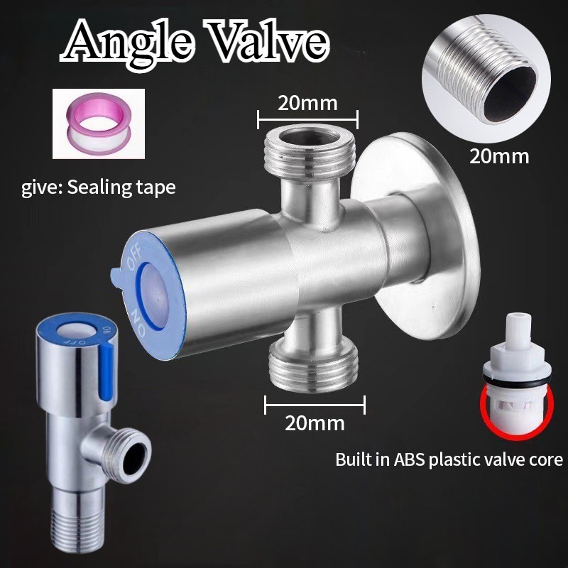 Stainless Steel Angle Valve 1 Into 2 Out Two-way Angle Valve Kitchen ...