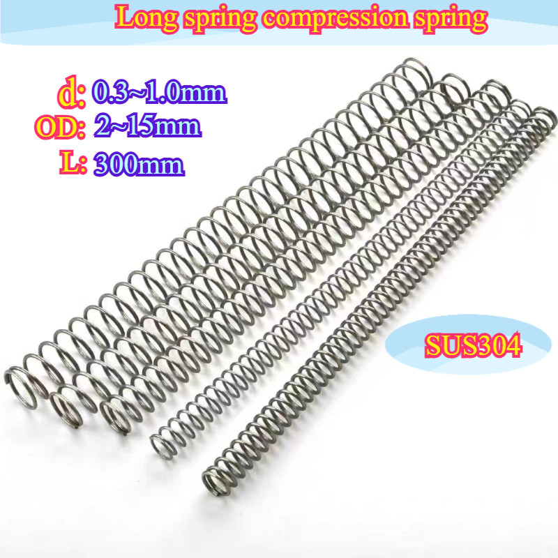 Long spring 304 stainless steel spring compression spring pressure ...