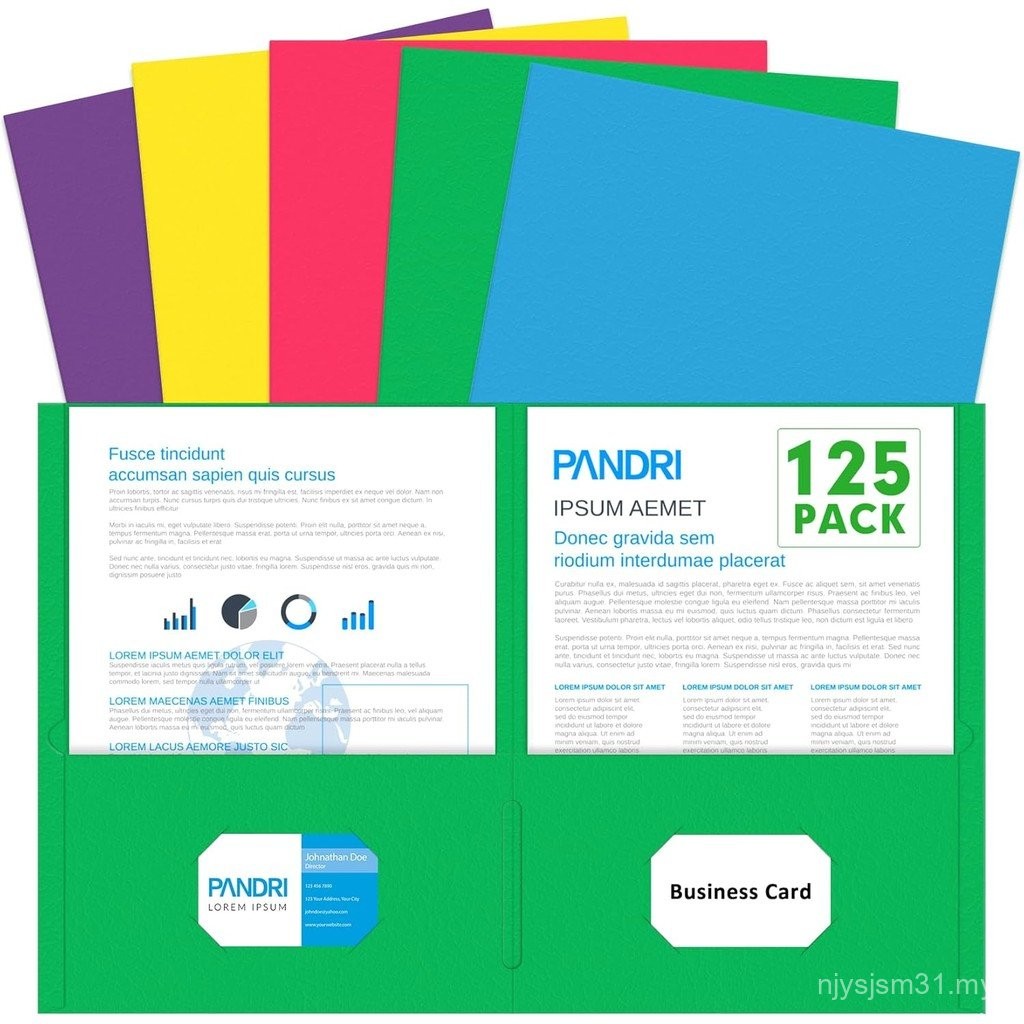 Dua Folder Poket, PANDRI 125 Pek 2 Folder Poket, Folder Fail Kertas ...