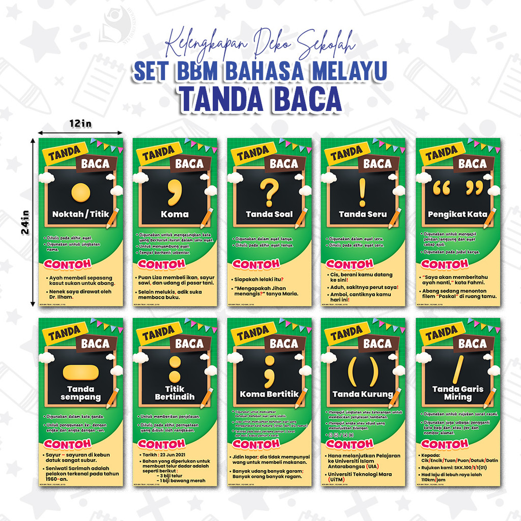 🌻1 DAY SHIP🌻 SET BBM BAHASA MELAYU - TANDA BACA / ABM MALAY / BBM MALAY / BANNER MALAYSIA ...