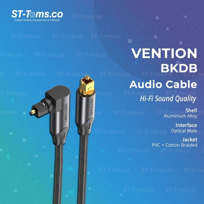 Vention Digital Audio Cable Optical Toslink Fiber Optik 90-Degree - BKD ...