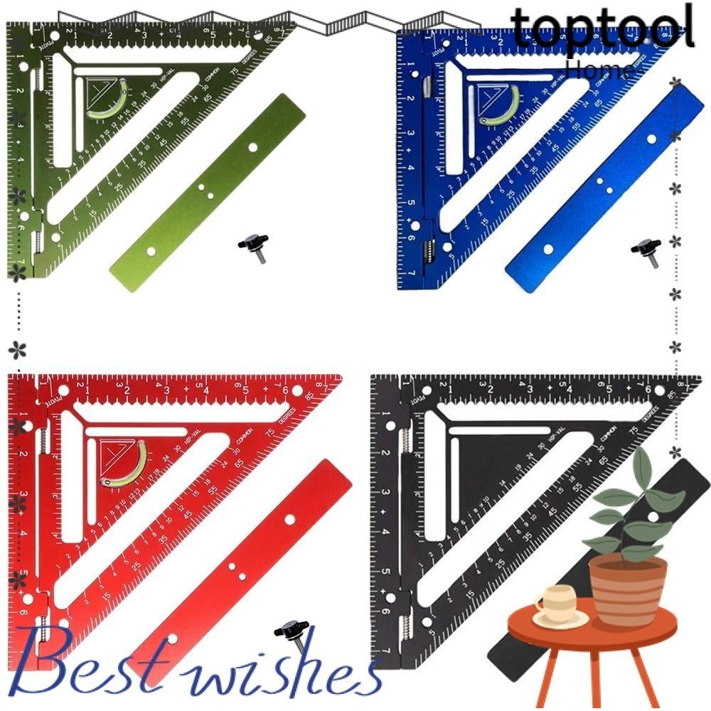 TOPTOOL Angle Protractor, Aluminum Alloy Multifunctional Aluminum ...