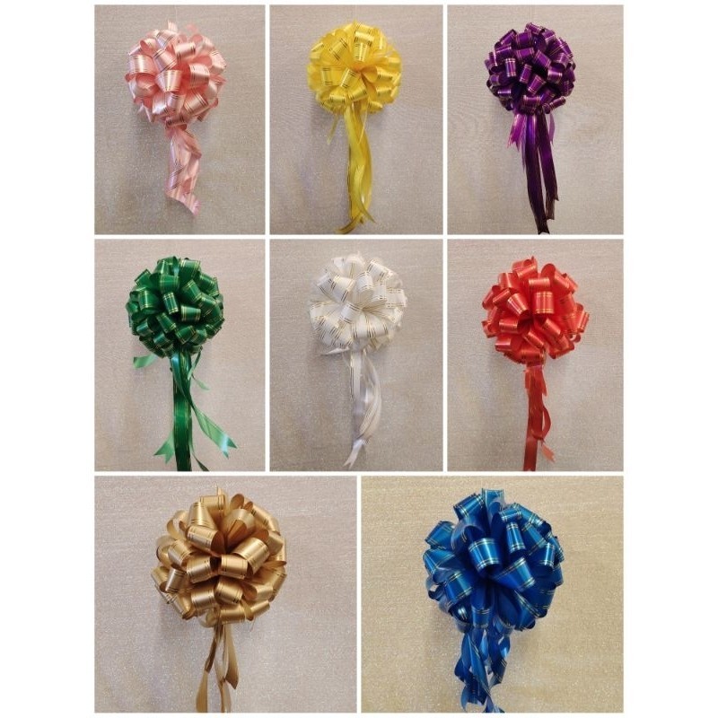 Ribbon Ball/ Ribbon Bunga/ Ribbon Ready Made/ Ribbon Besar | Shopee ...