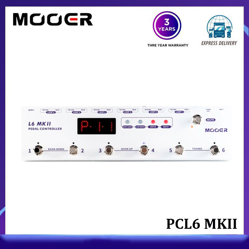 MOOER PCL6 MKII Six sets of programmable loop switching built-in tuners ...
