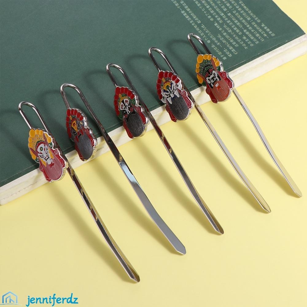 JENNIFERDZ Chinese Opera Face Bookmark, Book Paginator Metal Chinese ...