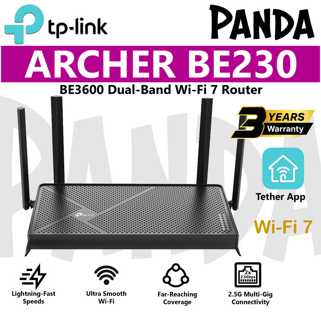 TP-Link BE3600 Dual-Band Wi-Fi 7 Router (Archer BE230) | Shopee Malaysia