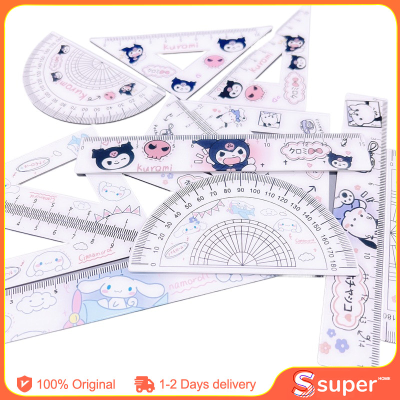 Sanrio Series Kuromi Geometry Compasses Set With Maths Protractor Set ...