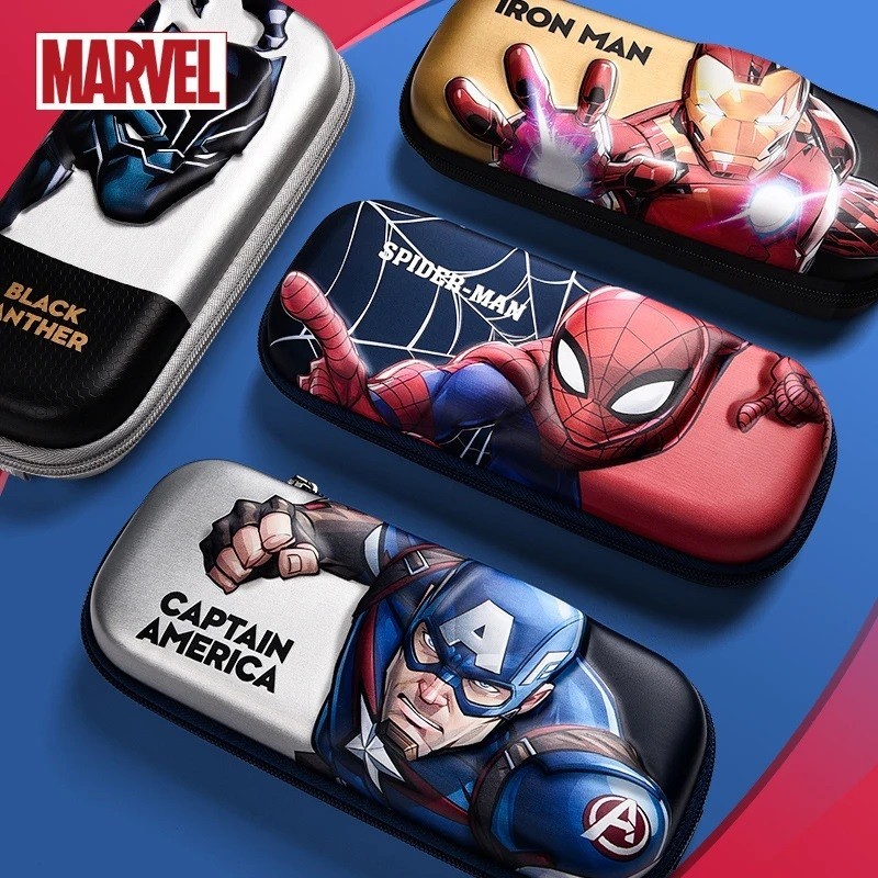 Cartoon Spider-Man Pencil Box Marvel Iron Man Captain America 3D ...