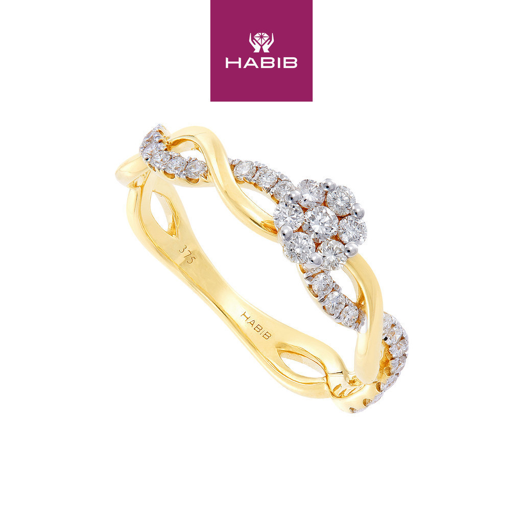 HABIB Diamond Ring in 375/9K Yellow Gold 264920922 | Shopee Malaysia