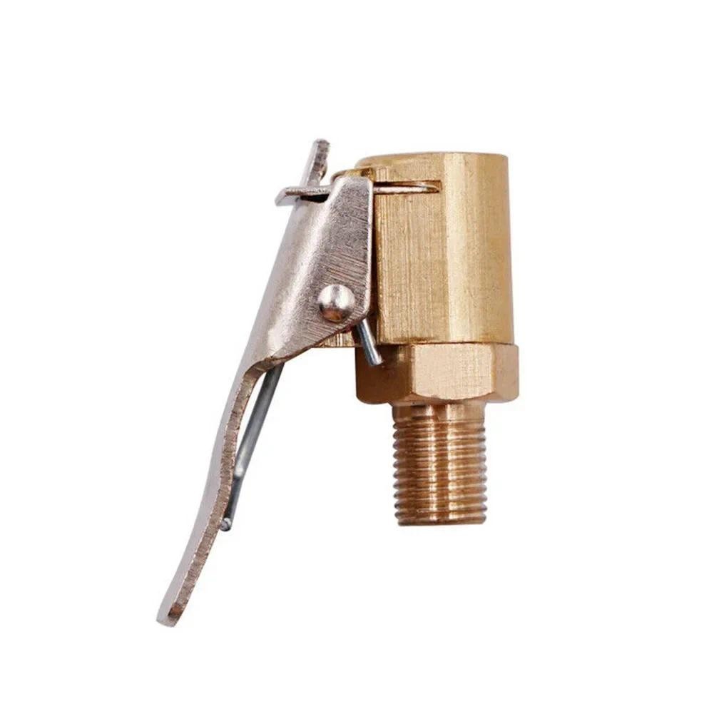 2pc Tyre Valve Air Tire Chuck Inflator Pump Connector Adapter Clip On ...