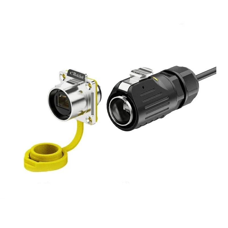 EW-LP24 M24 Male Female Plug Socket Bulkhead Waterproof Ethernet ...