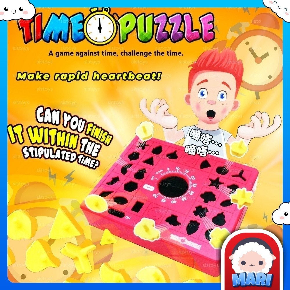 Time Puzzle Timer Shapes Board Game Family Friends Fun | Shopee Malaysia