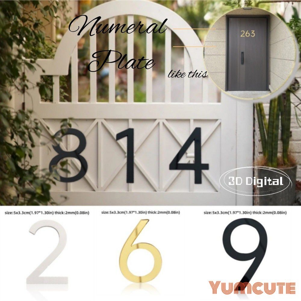 5cm 3d Numeral House Number House Address Digits Self-adhesive Number ...