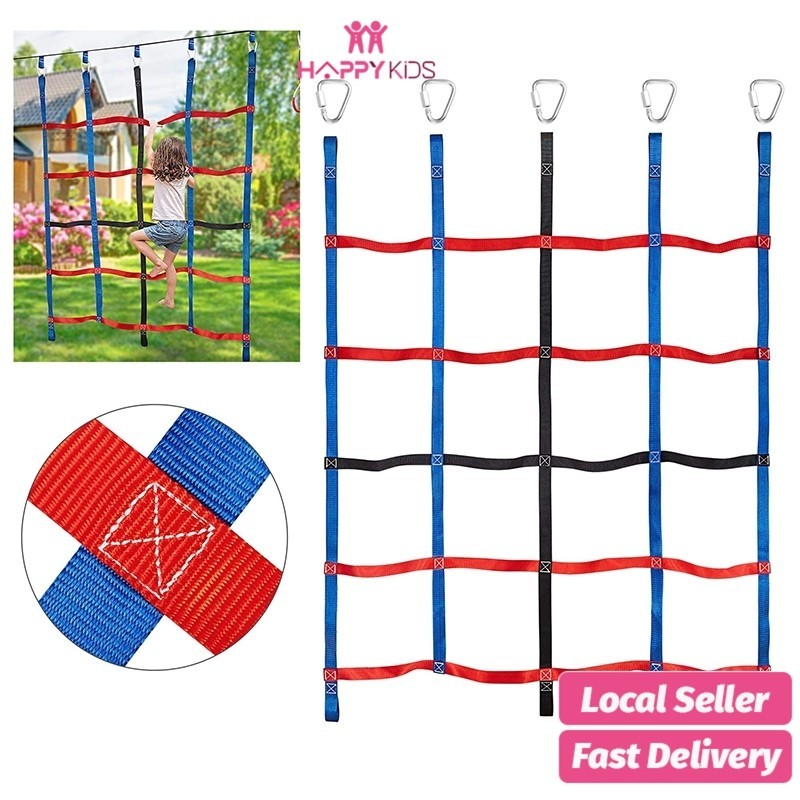 Kids Climbing Net Rainbow Climbing Rope Net Webbing Ladder High ...