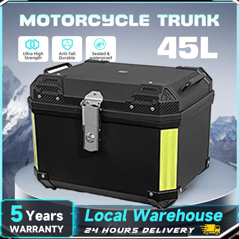 TANKER ABS TOP BOX Aluminium Top Box 38L 45L ALUMINIUM LOCK Top Box ...