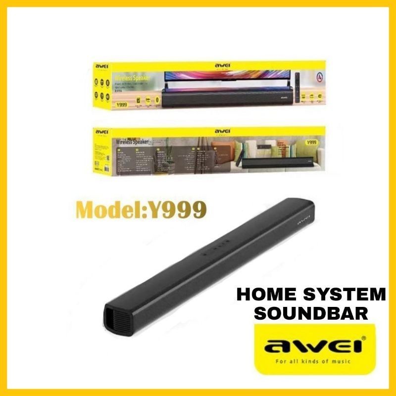 Awei Y999 50W Home Theater Wireless Bluetooth V5.0 Dual Speaker TV ...
