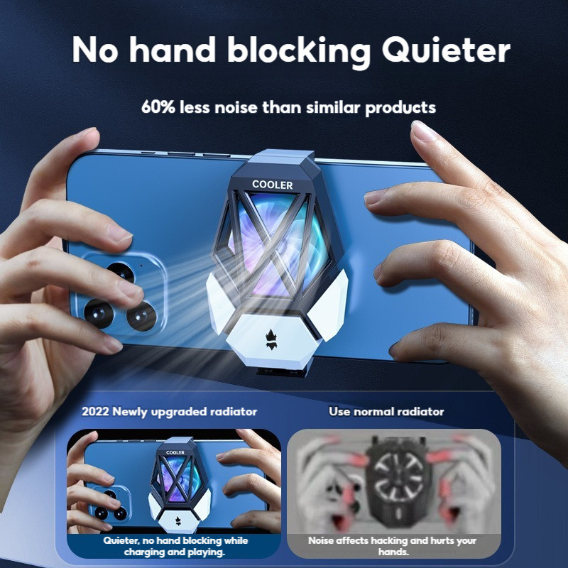Mobile Gaming Cooler Universal Fast Radiator Fan Portable Accessories ...