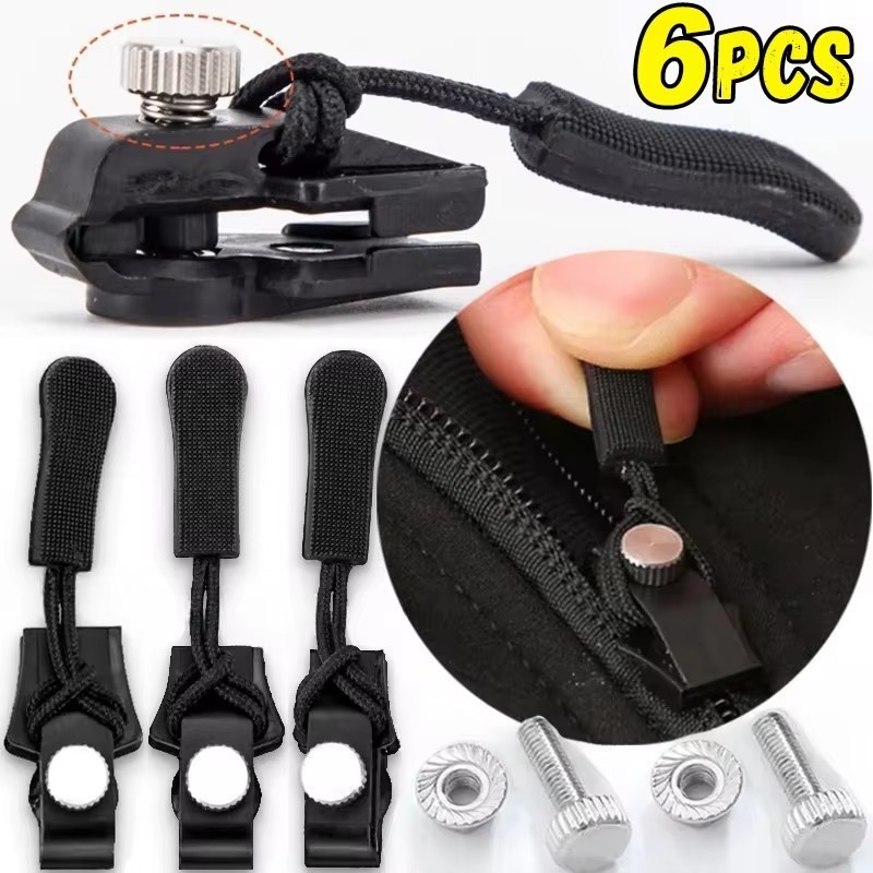 6Pcs Nylon Detachable Zipper Head - DIY Universal Zipper Repair ...