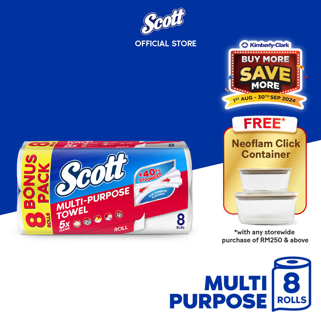 Scott Multi Purpose Kitchen Towel 50S x (6 + 2) | Shopee Malaysia