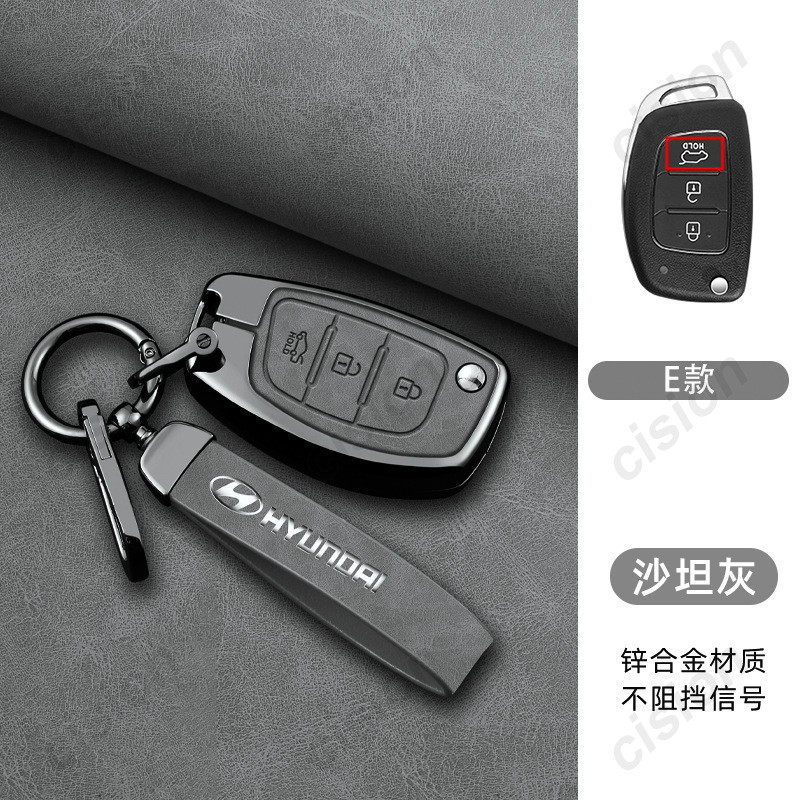 Zinc Alloy Goatskin Genuine Leather Folding Car Key Case Cover Frosted ...