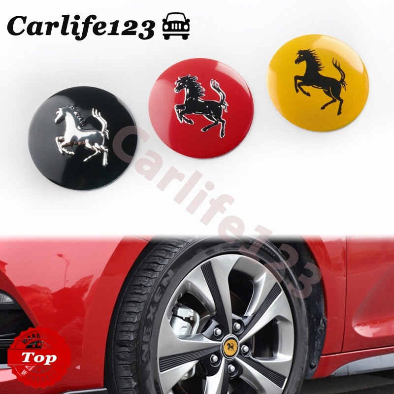 4Pcs 56mm 65mm Ferrari Logo Modified Car Wheel Center Rim Hub Cap ...