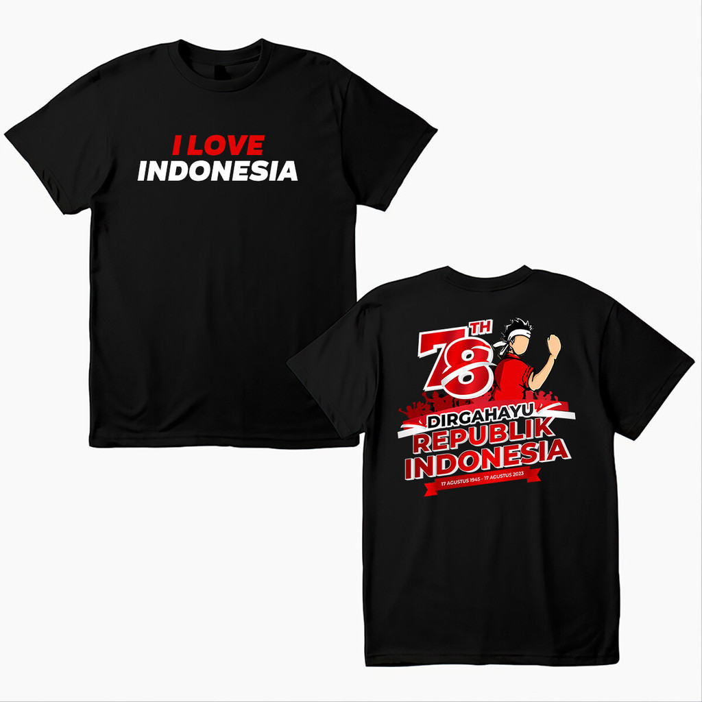 Fashion Kaos Hari Merdeka T-Shirt Indonesia Merdeka Baju Jalur Gemilang ...