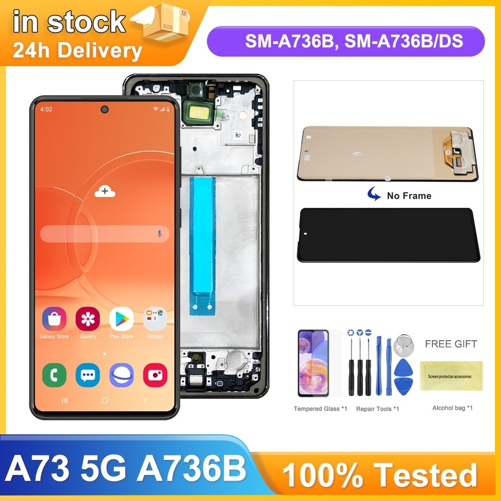 AMOLED For Samsung Galaxy A73 5G LCD SM-A736B A736B/DS Display Digital ...
