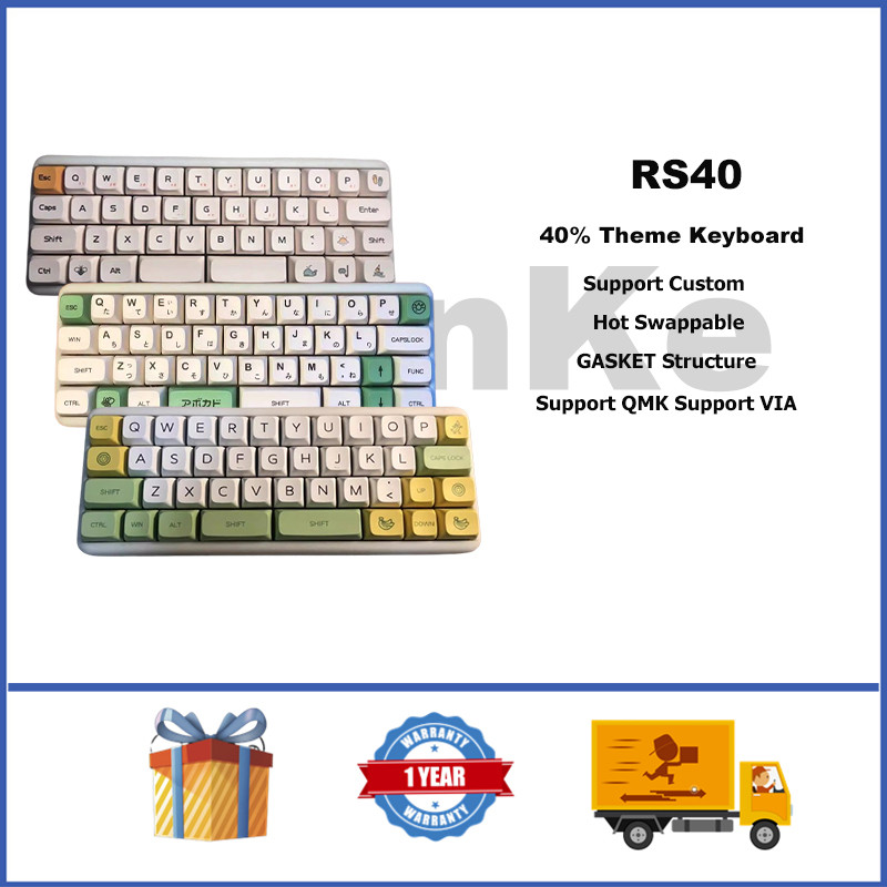 RS40 Mechanical Keyboard 40% RGB Custom Portable Small Keyboard ...