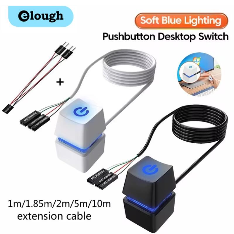 Elough 1m/1.85m/2m/5m/10m Desktop Computer Power Switch PC Motherboard ...