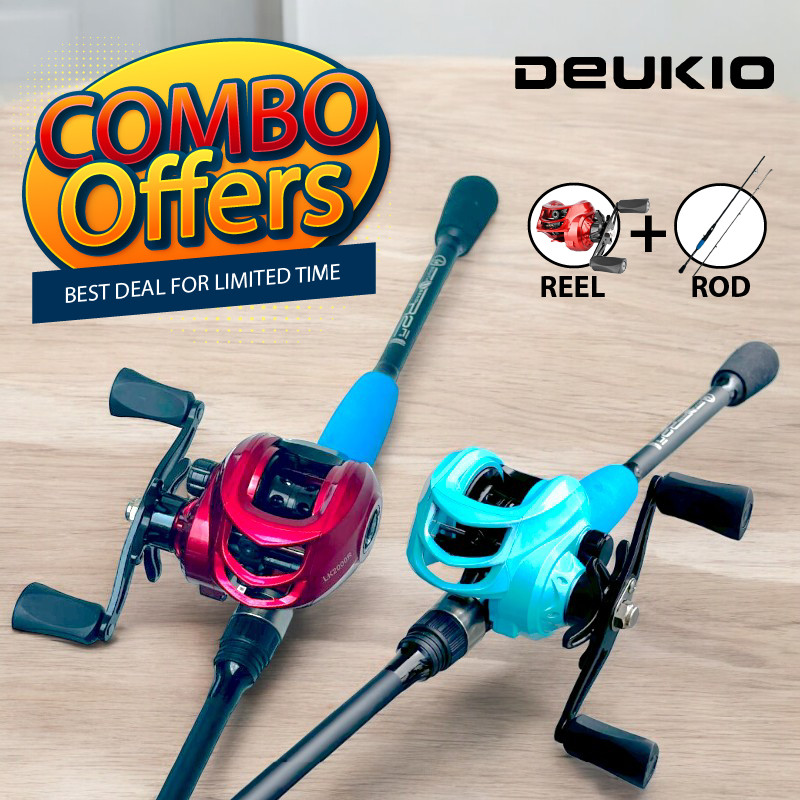 DEUKIO LQ Deukio LK Set combo pancing mampu milik Baitcasting Fishing ...