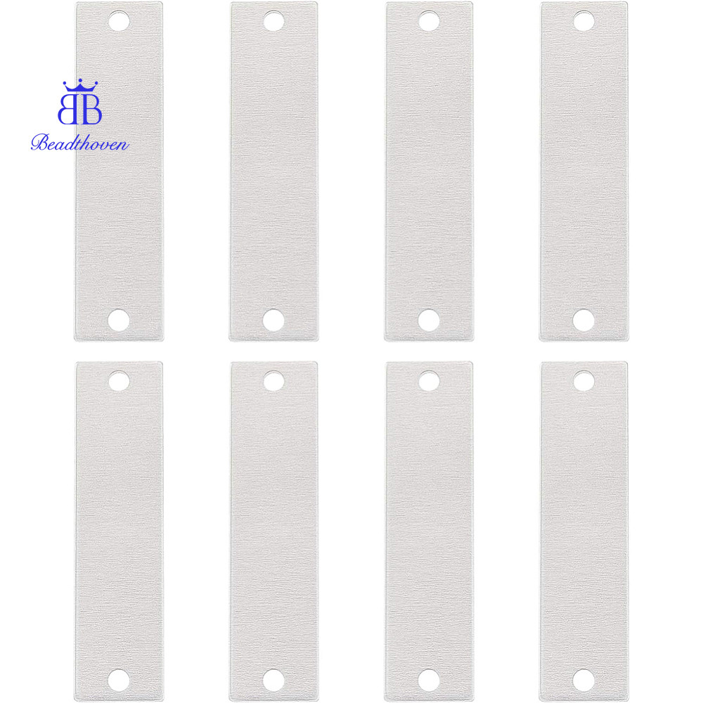 1Box Aluminium Links Stamping Blank Tag Custom Engraving Name Plate ...