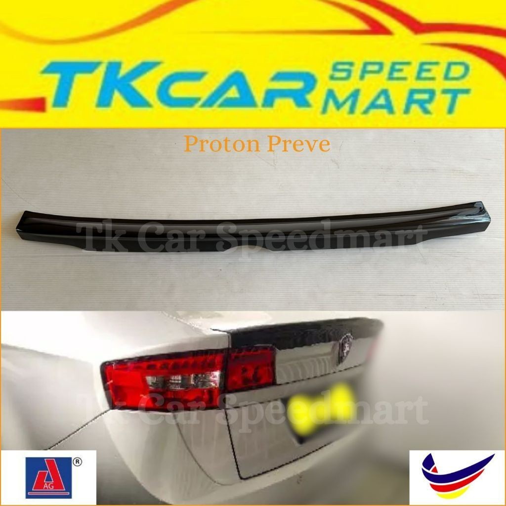 [READY STOCK] PROTON PREVE ( AG ) REAR HOOD SPOILER [ BLACK ] | Shopee ...