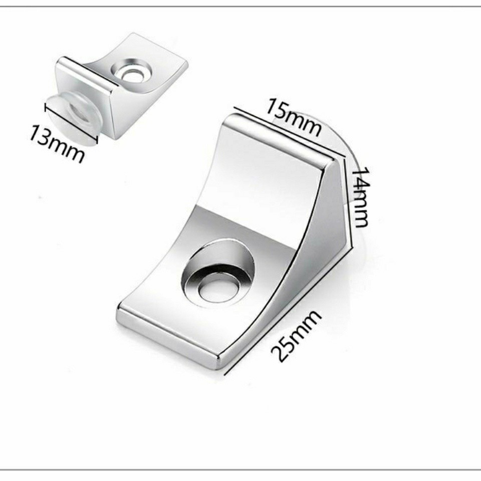 Thick Pure Stainless Steel Glass Shelf Support Seven-Word Partition ...