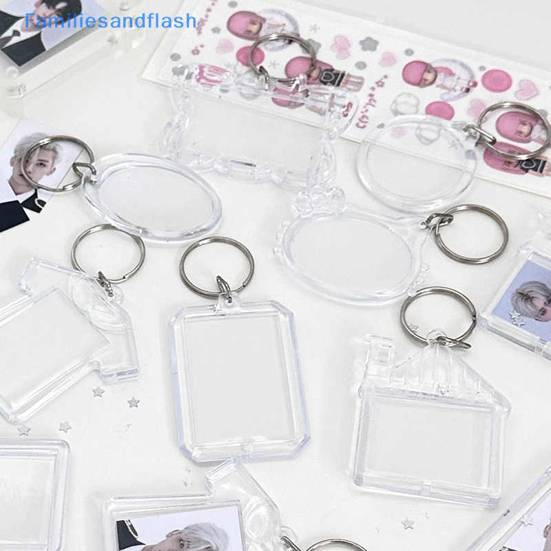 Familiesandflash> 5pcs Blank Photo Frame Keychain Clear Acrylic Keyring ...