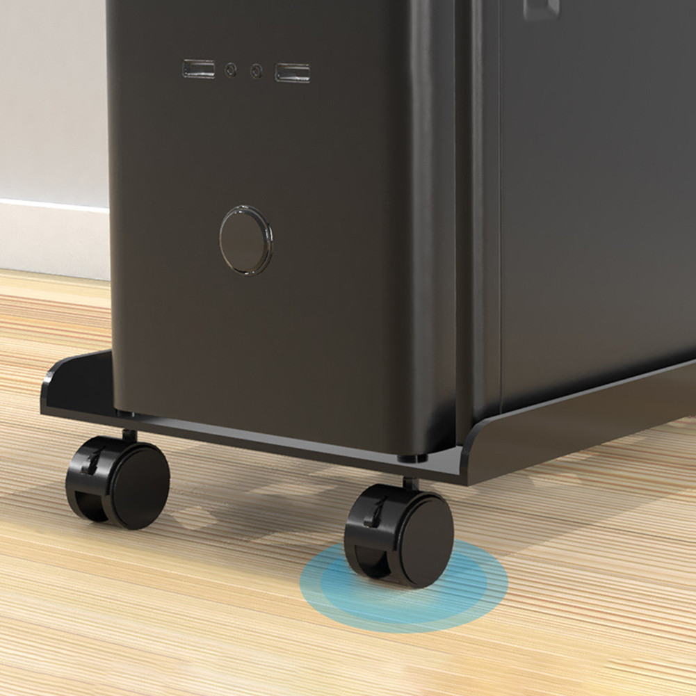 PC Stand Computer Tower Stand with Rolling Caster Wheels Steel Mobile ...