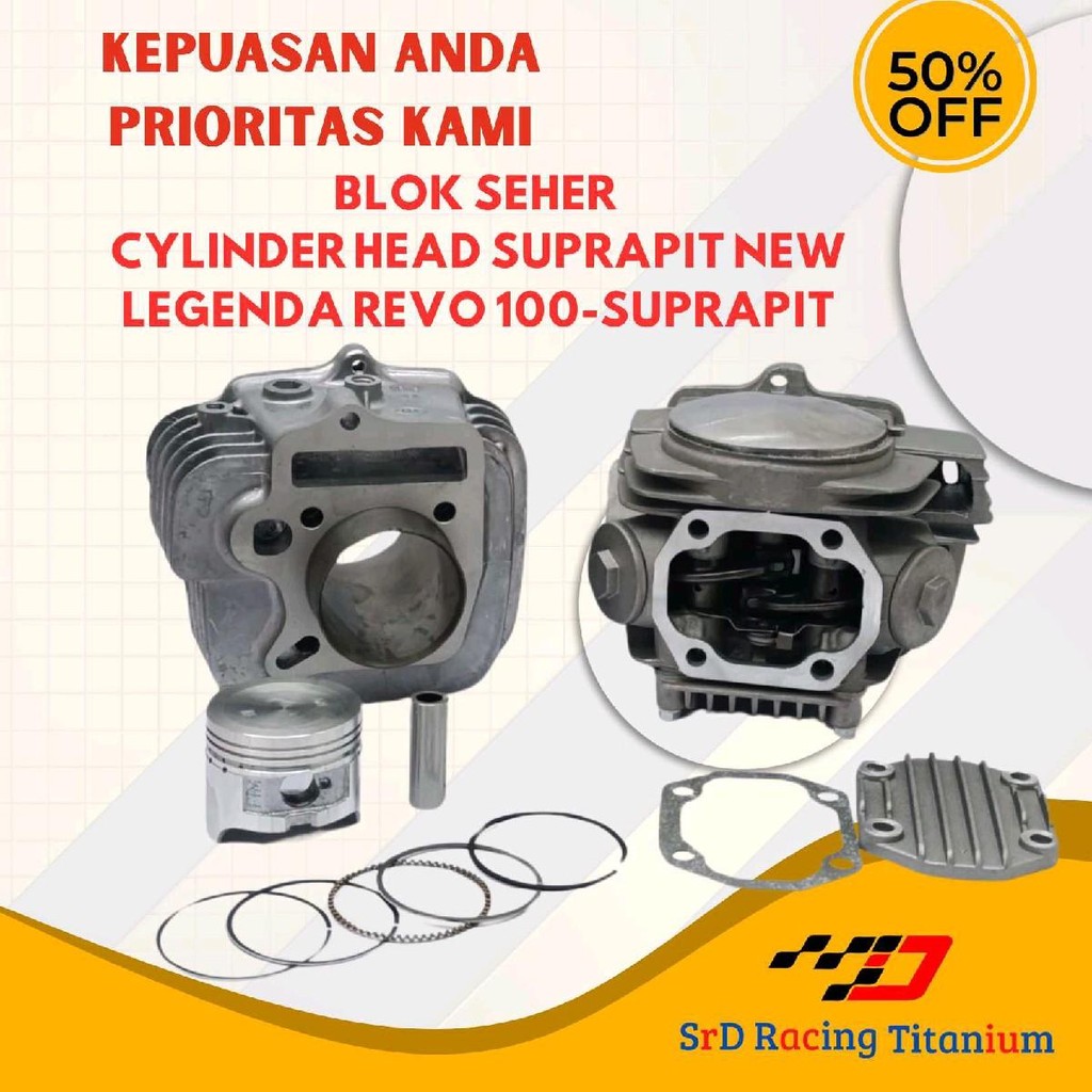 MESIN Piston Block And Cylinder Head Suprafit New Revo 100 Suprafit ...