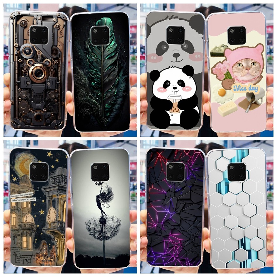 For Huawei Mate 20 Pro Case LYA-L09 LYA-L29 Silicone Cover Cute Cartoon ...