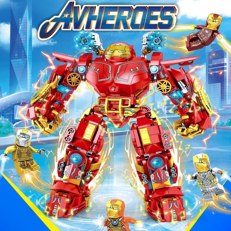 8 In 1 Iron Man Superhero Model Toy, Smart Transformation Iron Man Toy ...