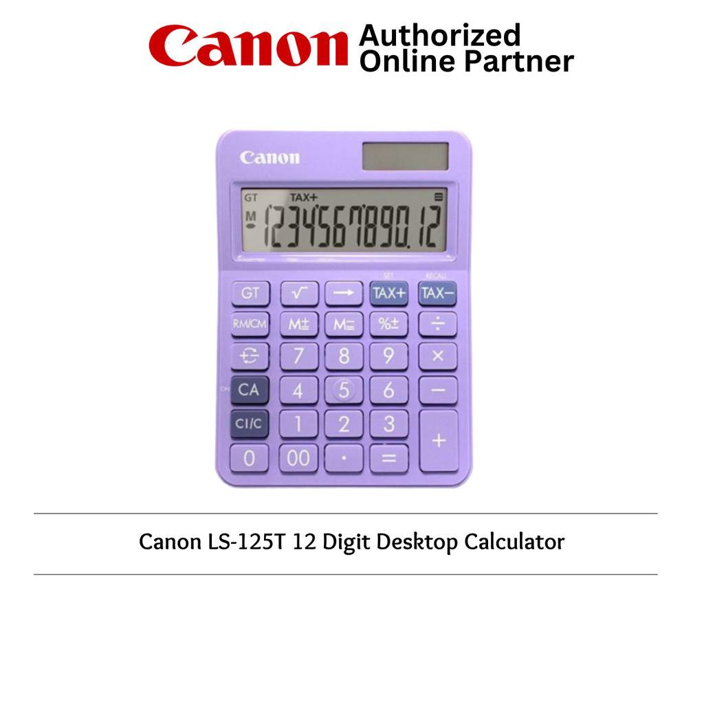 Canon LS-125T 12 Digit Desktop Calculator Purple | Shopee Malaysia